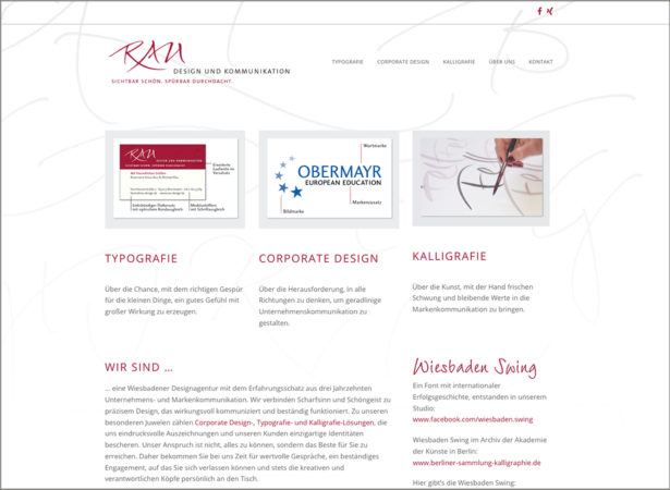 Rau Design, Webseite gestaltet von Pia Lauck, pilacom.de